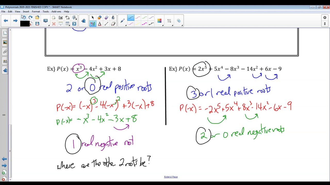 Descartes' Rule of Signs and the Rational Zeros Theorem - YouTube