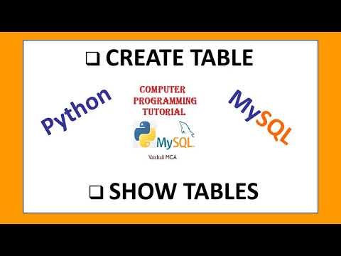 #MySQL : Create Table || Show Tables || Python-MySQL Connection - YouTube