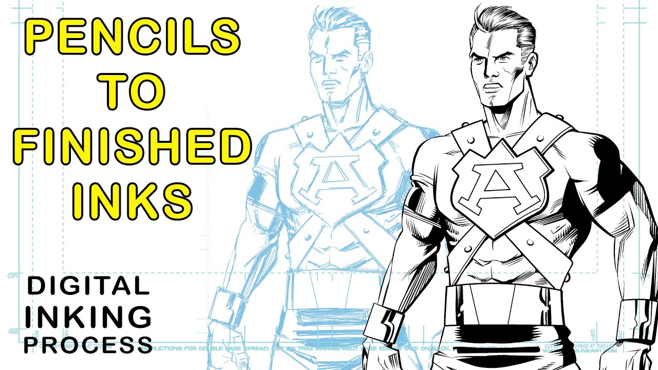 Digital Inking Process: From Pencils to Finished Inks - YouTube