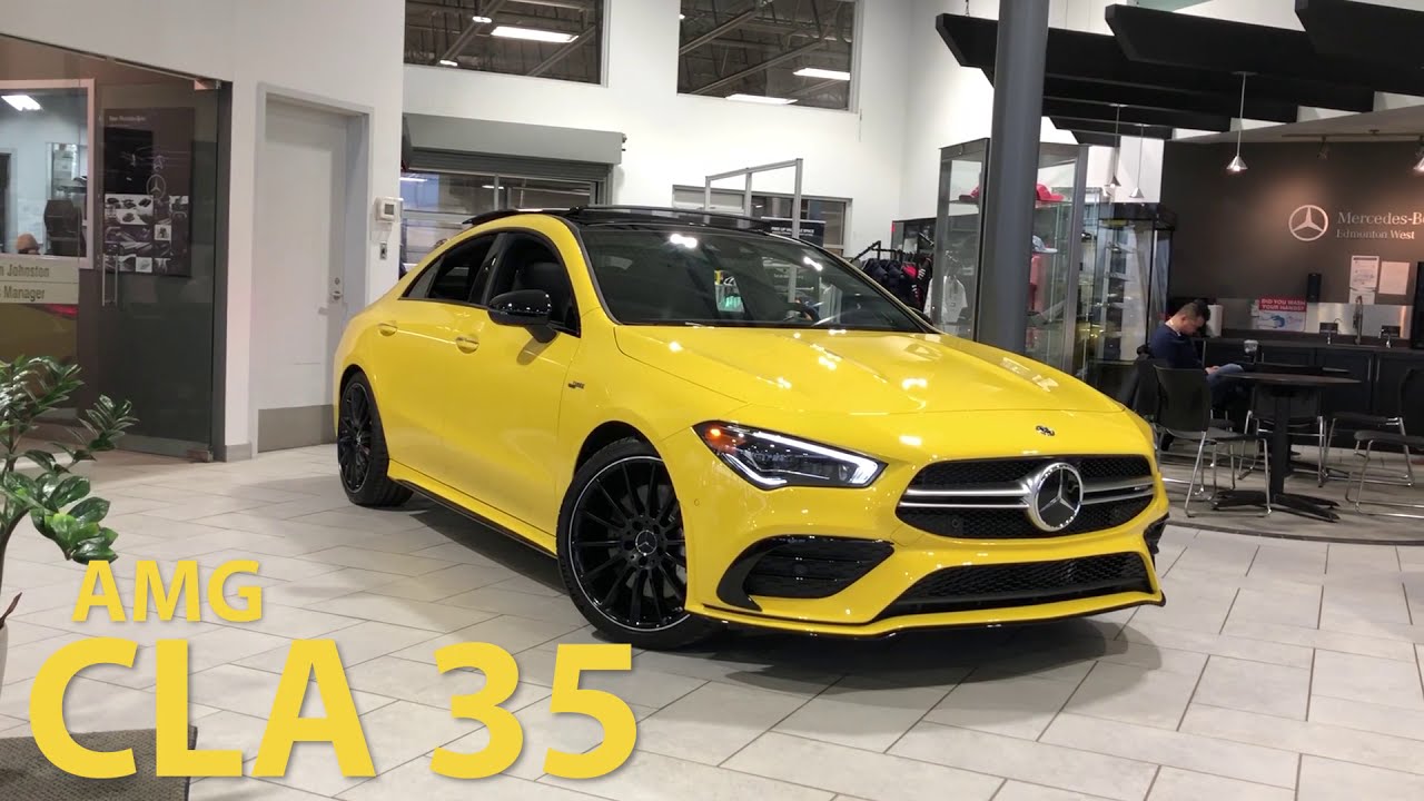 Sun Yellow AMG CLA 35 for sale at Mercedes-Benz Edmonton West | Stock ...