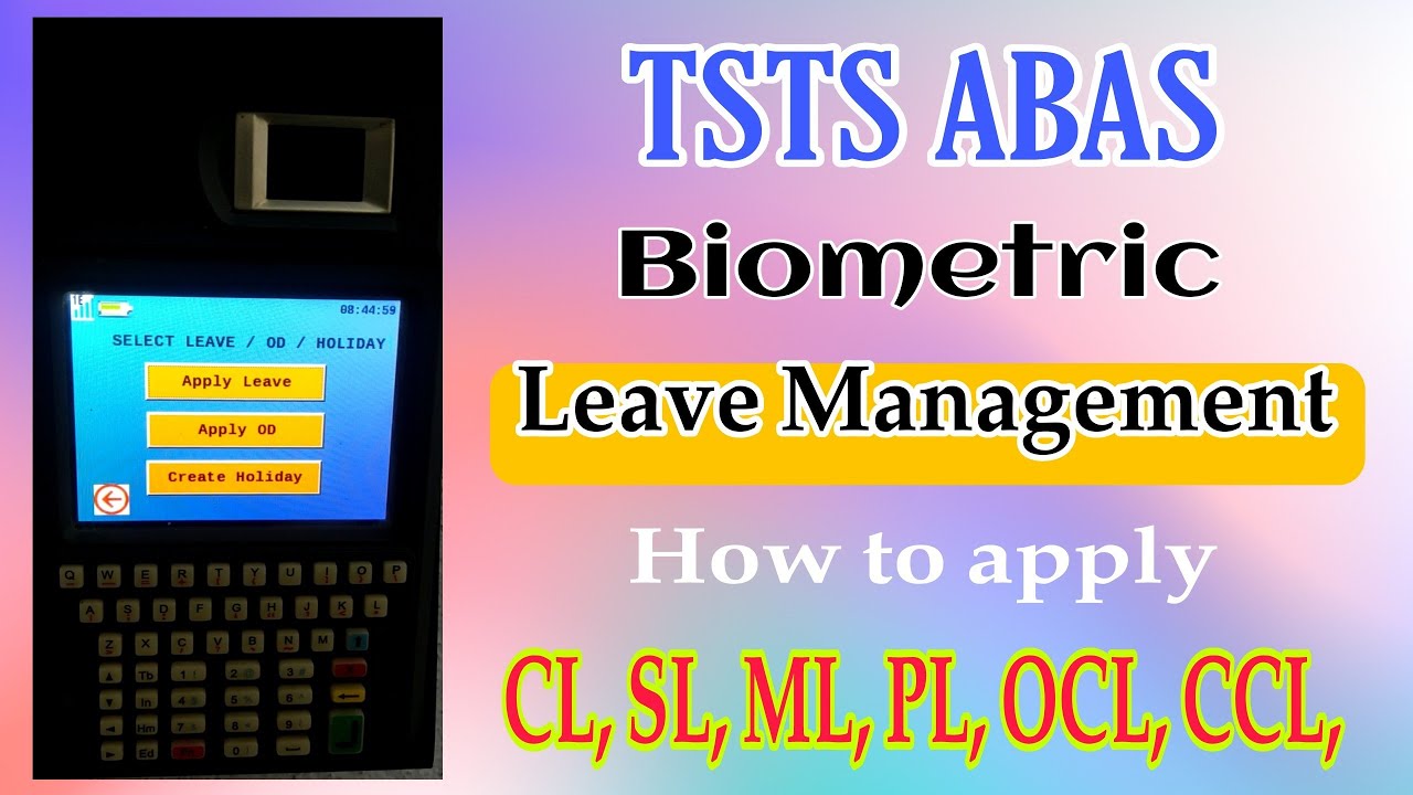 How to apply CL to a teacher in biometric machine | CL apply Procedure ...