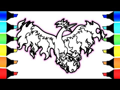 Moltres and Friends Pokemon Coloring Pages I Learn how to colour ...