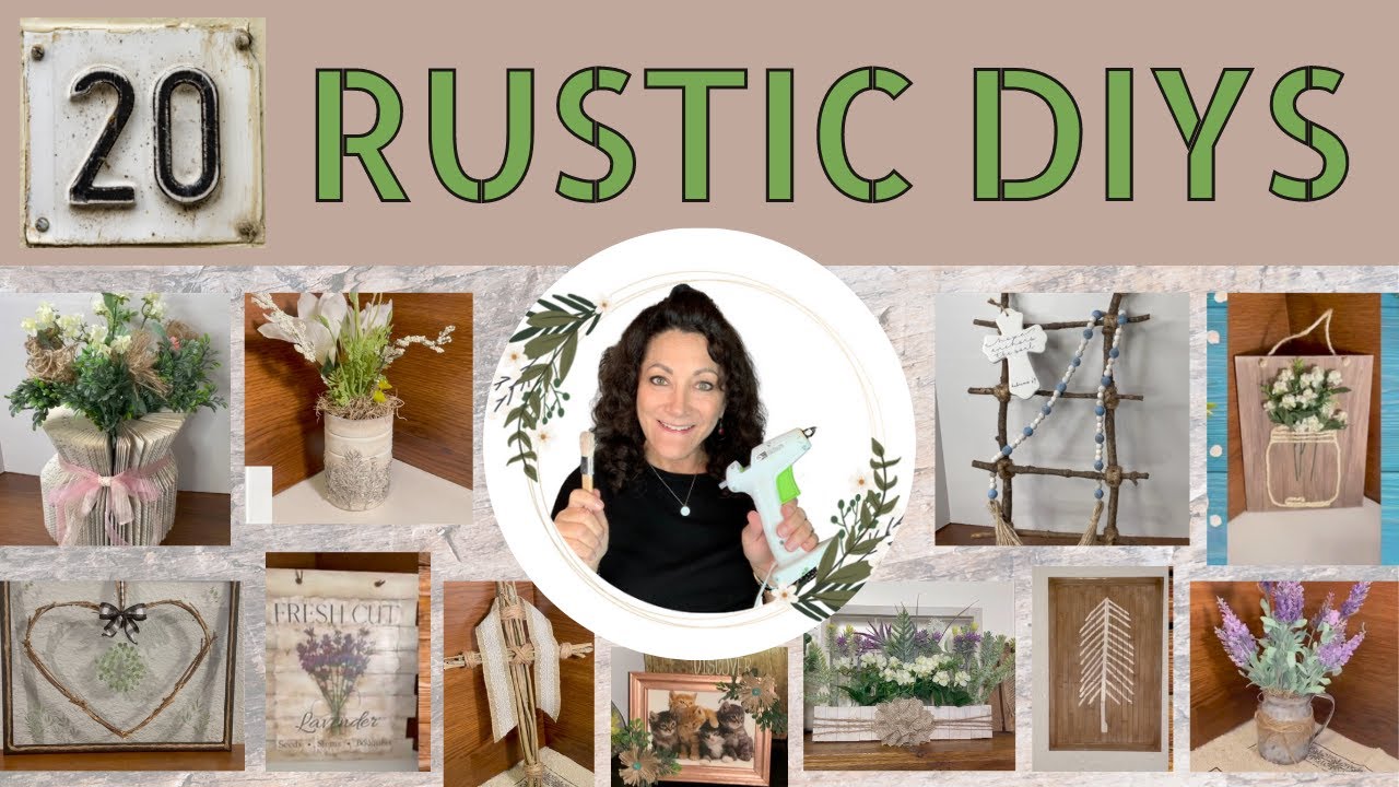 ⭐️ 20 SUPER EASY RUSTIC FARMHOUSE DIYS - YouTube