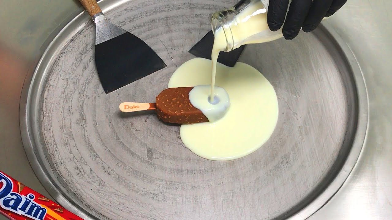 Daim Ice Cream Rolls | how to make Daim Popsicle with Chocolate and ...