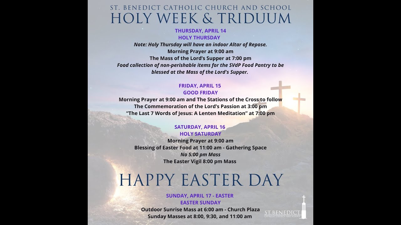 Holy Week, Triduum, and Easter Message from Father Garry 2022 - YouTube