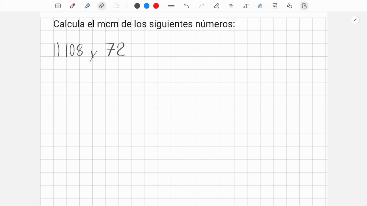 Mínimo Común Múltiplo(108,72) │MCM | Problema 1 - YouTube