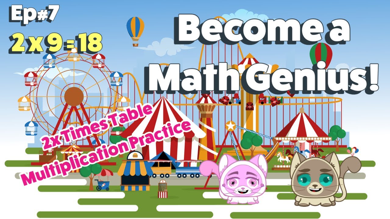 Cats Teach You Math! ! 2x9 - 2x Tables Repetition Practice Memorize ...