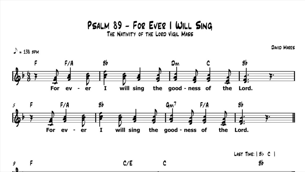 Psalm 89 For Ever I Will Sing - YouTube