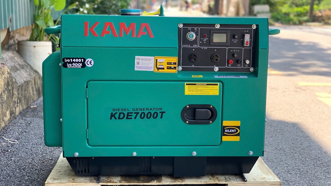 Đập Hộp Máy Phát Điện Diesel Kama KDE_7000T 5Kw Chống Ồn Model 2024 - YouTube