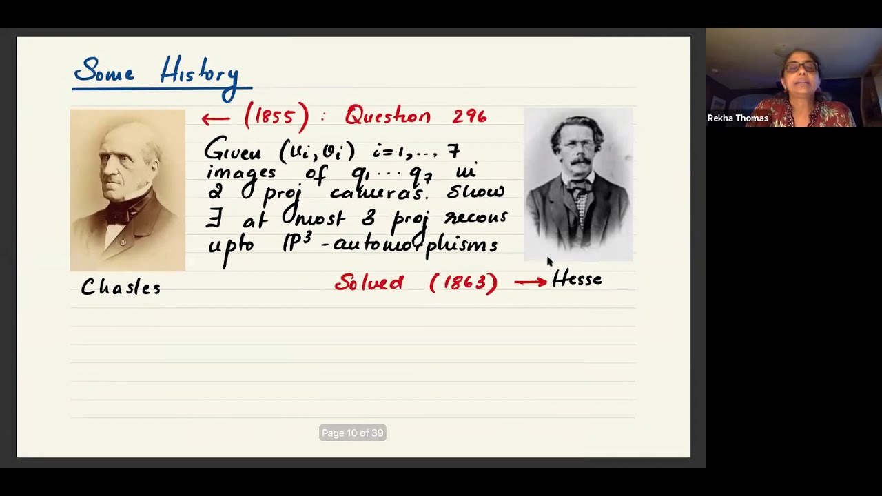 Seminar on Applied Geometry and Algebra (SIAM SAGA): Rekha Thomas - YouTube