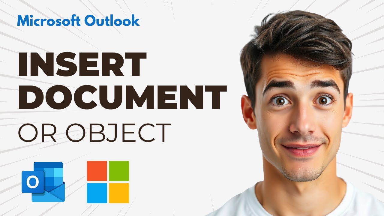 How to insert document or object in the body of email in Outlook - YouTube
