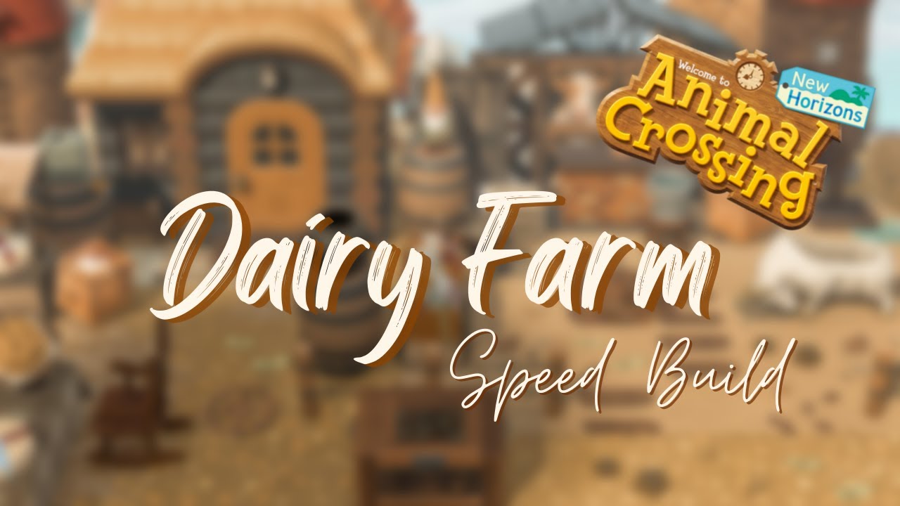 Cow Barn & Dairy Farm Speed Build // Animal Crossing New Horizons ...