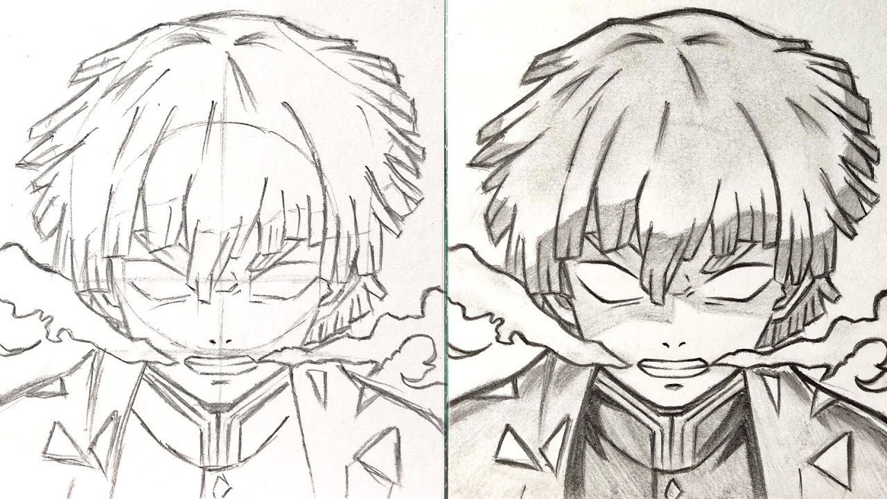 How to Draw Zenitsu | pencil sketch | how to draw anime boy - YouTube