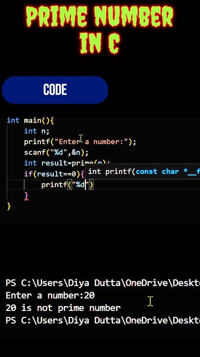 Function for prime number #code #coding #study #codes #like #share #viralvideo #programming # ...