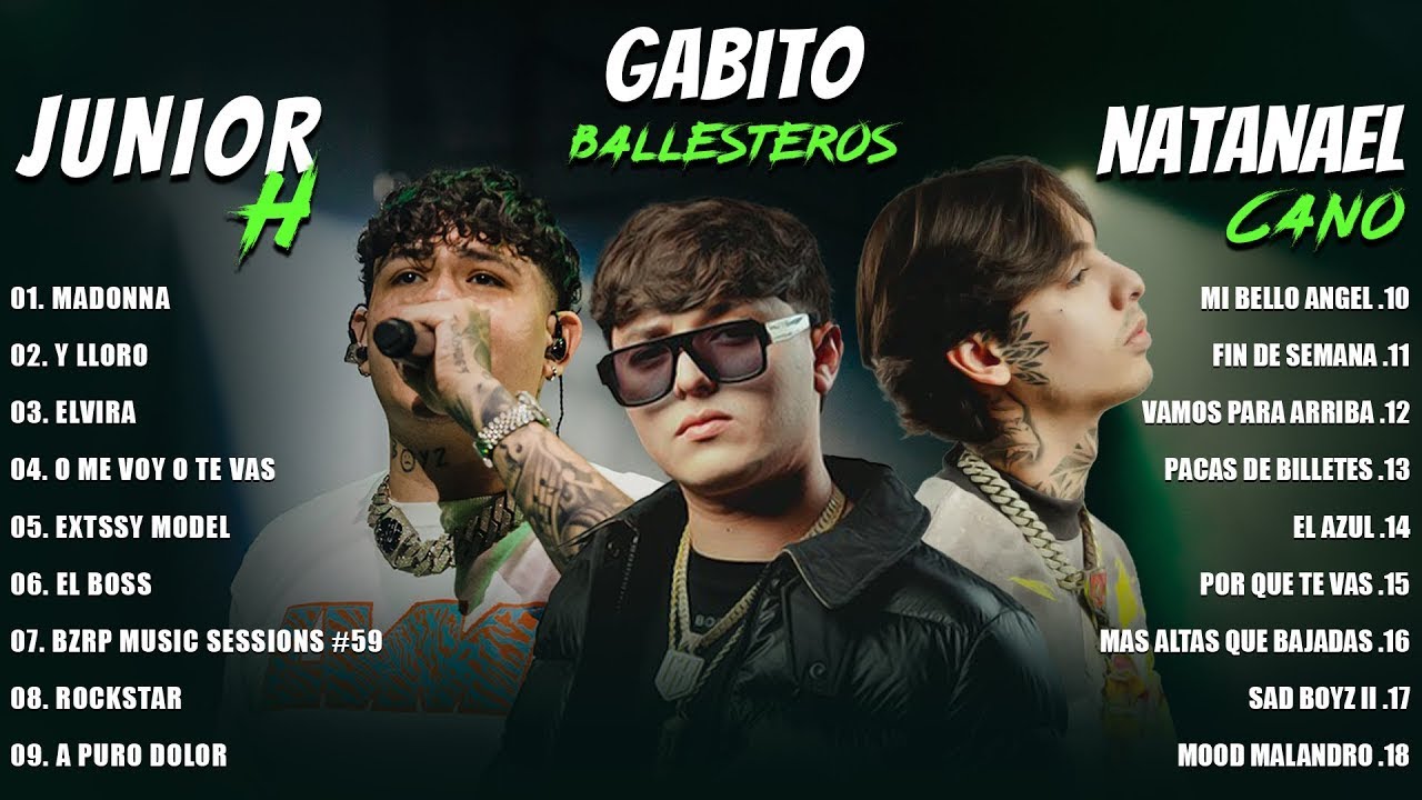 Natanael Cano, Junior H, Gabito Ballesteros Grandes Exitos Mix 2024 | Mejores Canciones 2024 ...