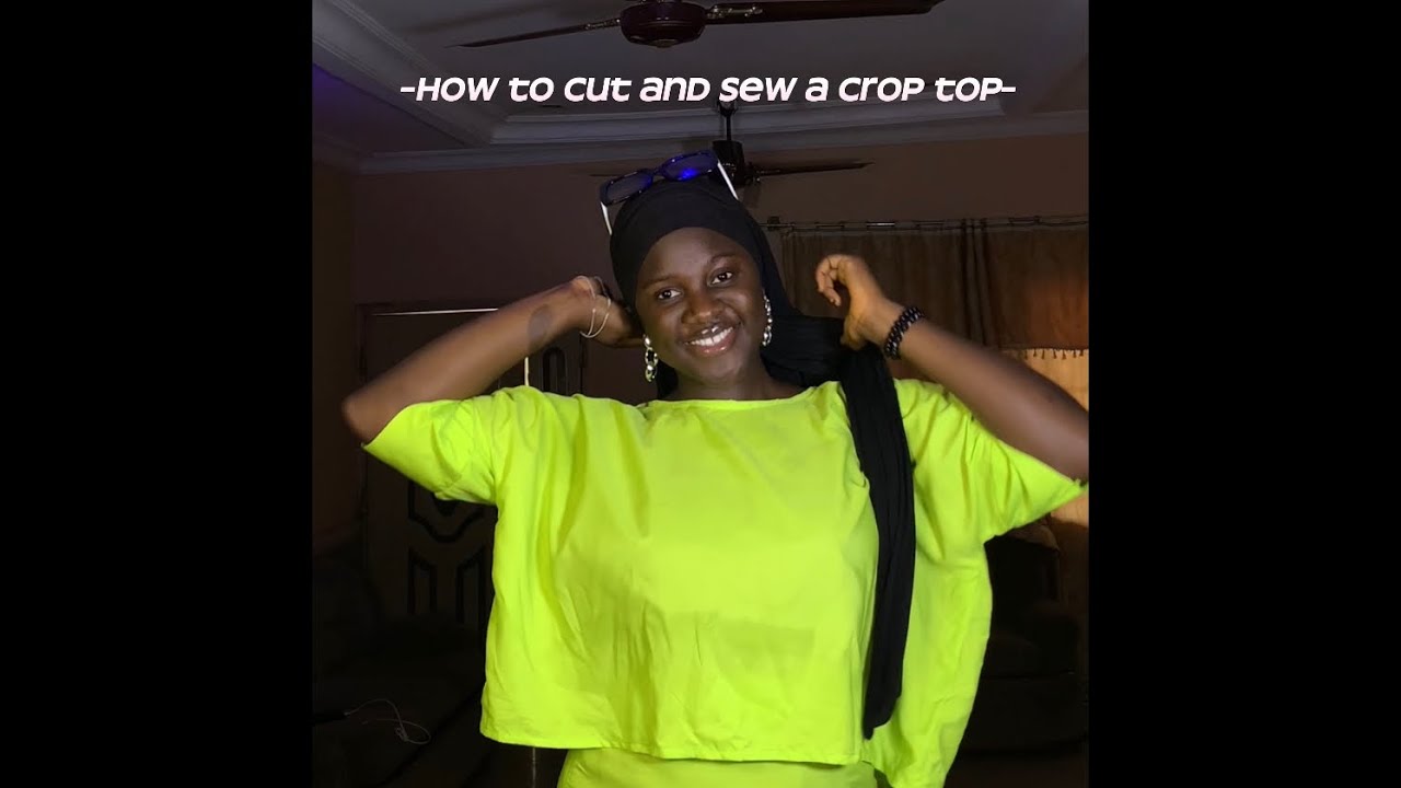 How to cut and sew a crop top - YouTube