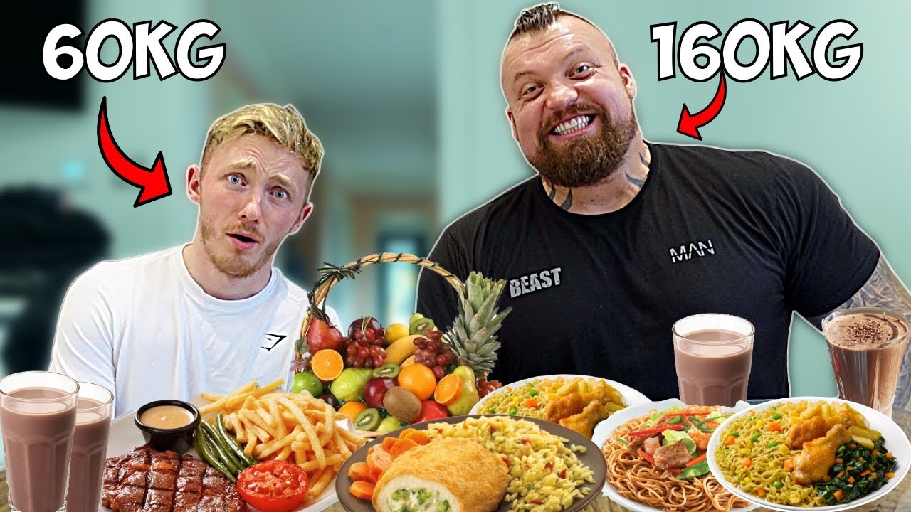 Gymnast tries to Eat 'Eddie Hall's' Boxing/Strongman Diet! - YouTube