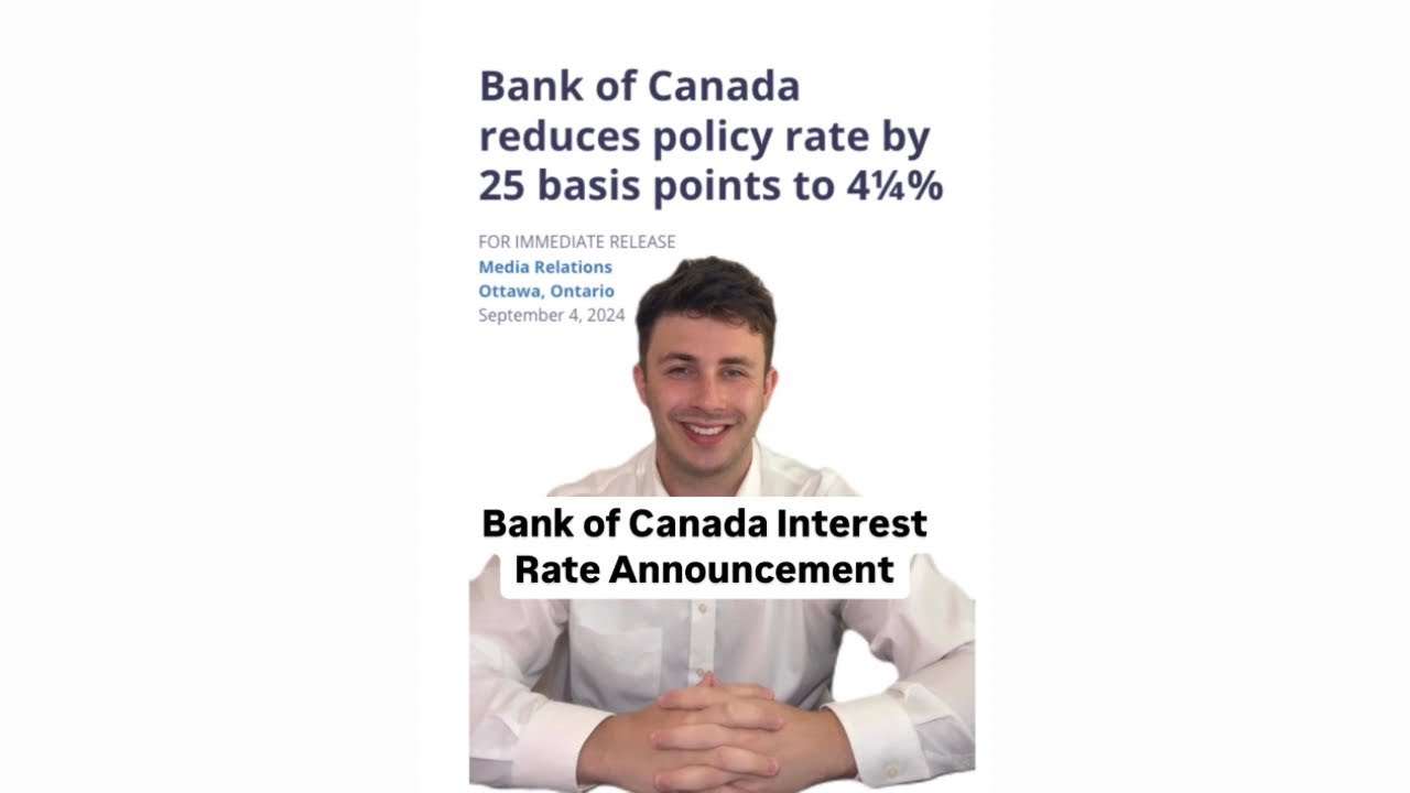 Bank of Canada Interest Rate Announcement - YouTube
