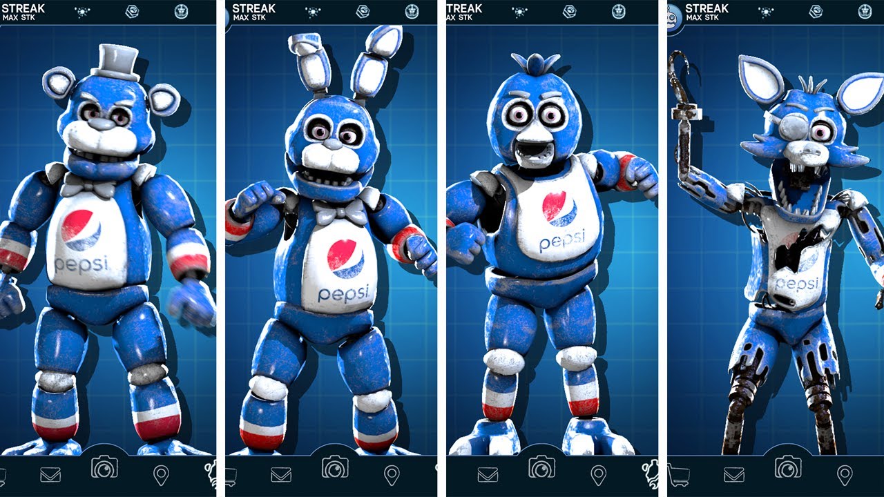 FNAF AR Pepsi Animatronics Workshop Animations - YouTube