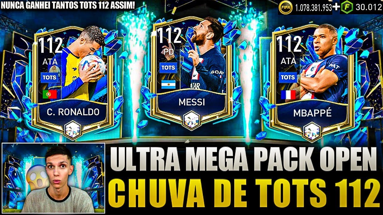 ABSURDO TIREI ELES?🔥 PACK OPEN EM BUSCA DE MESSI, CR7 & MBAPPÉ TOTS 112 ...