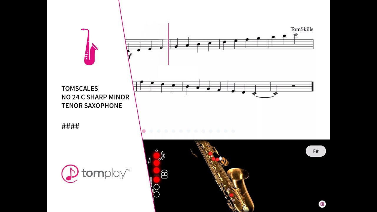 C Sharp Minor Tenor Saxophone Scale (Sheet Music and Backing Track) 🎷 ...