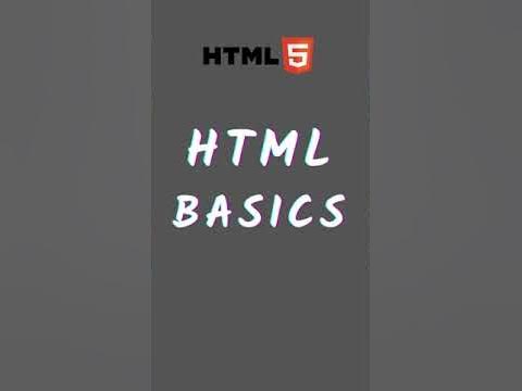 HTML basics 😃| basic HTML elements | HTML basic examples #shorts #htmlbasics - YouTube