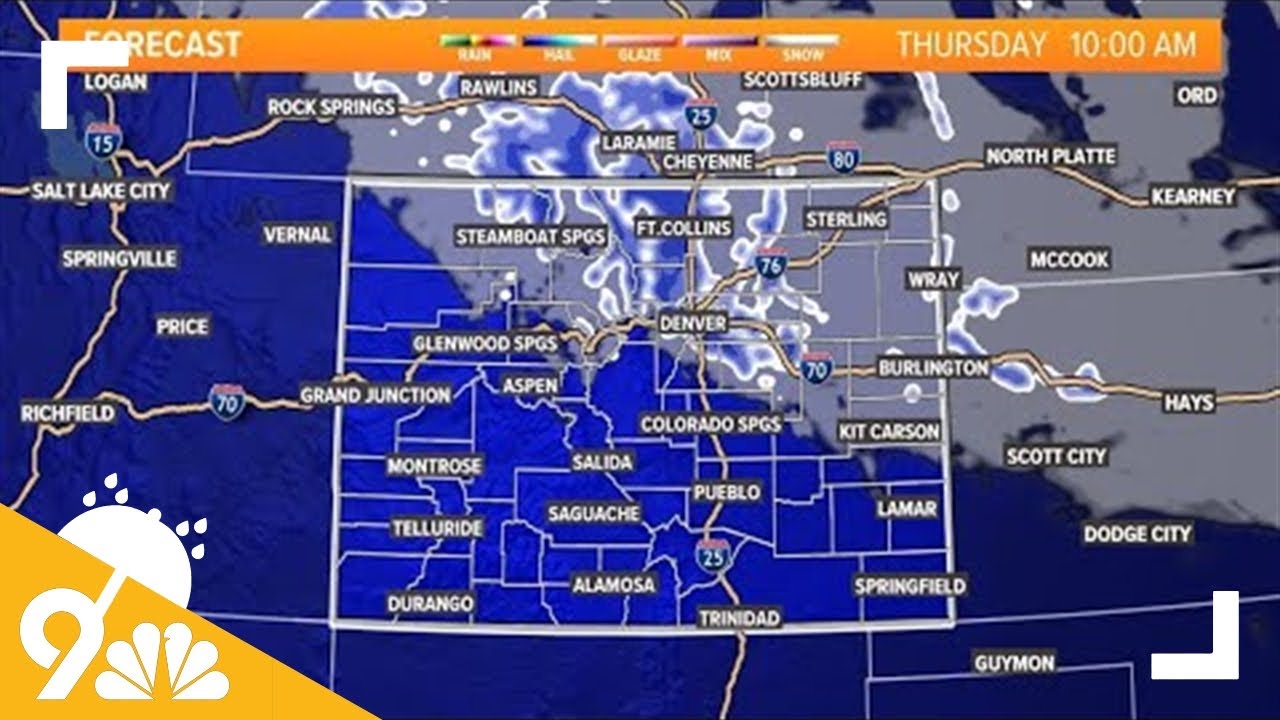 Cold, snowy weather back in the forecast Thursday - YouTube