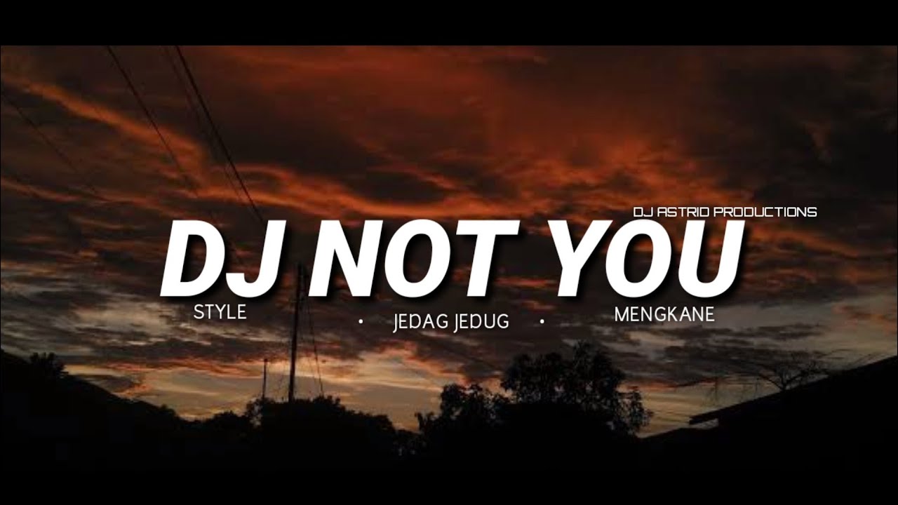 DJ NOT YOU • STYLE JEDAG JEDUG MENGKANE • DJ ASTRID PRODUCTIONS - YouTube