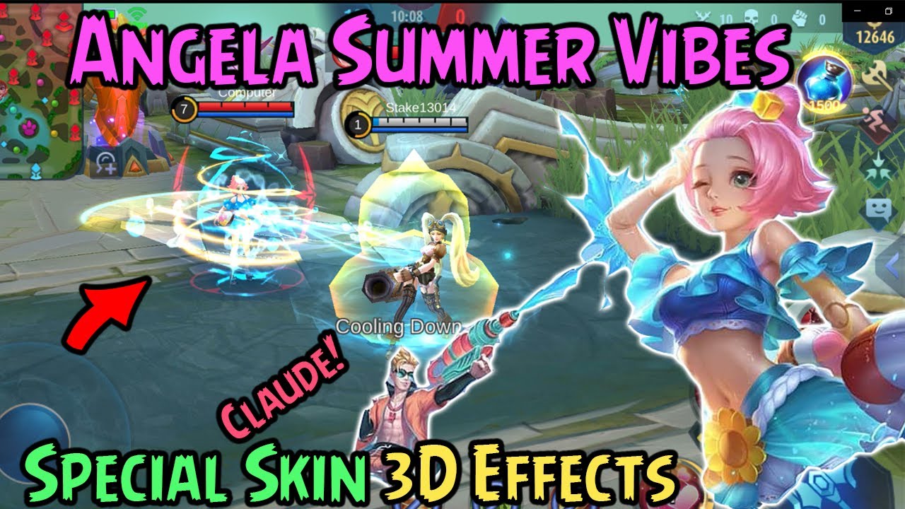 Angela Summer Vibes 【SUMMER SPECIAL】 Skin Gameplay (SPLASHING WITH ...