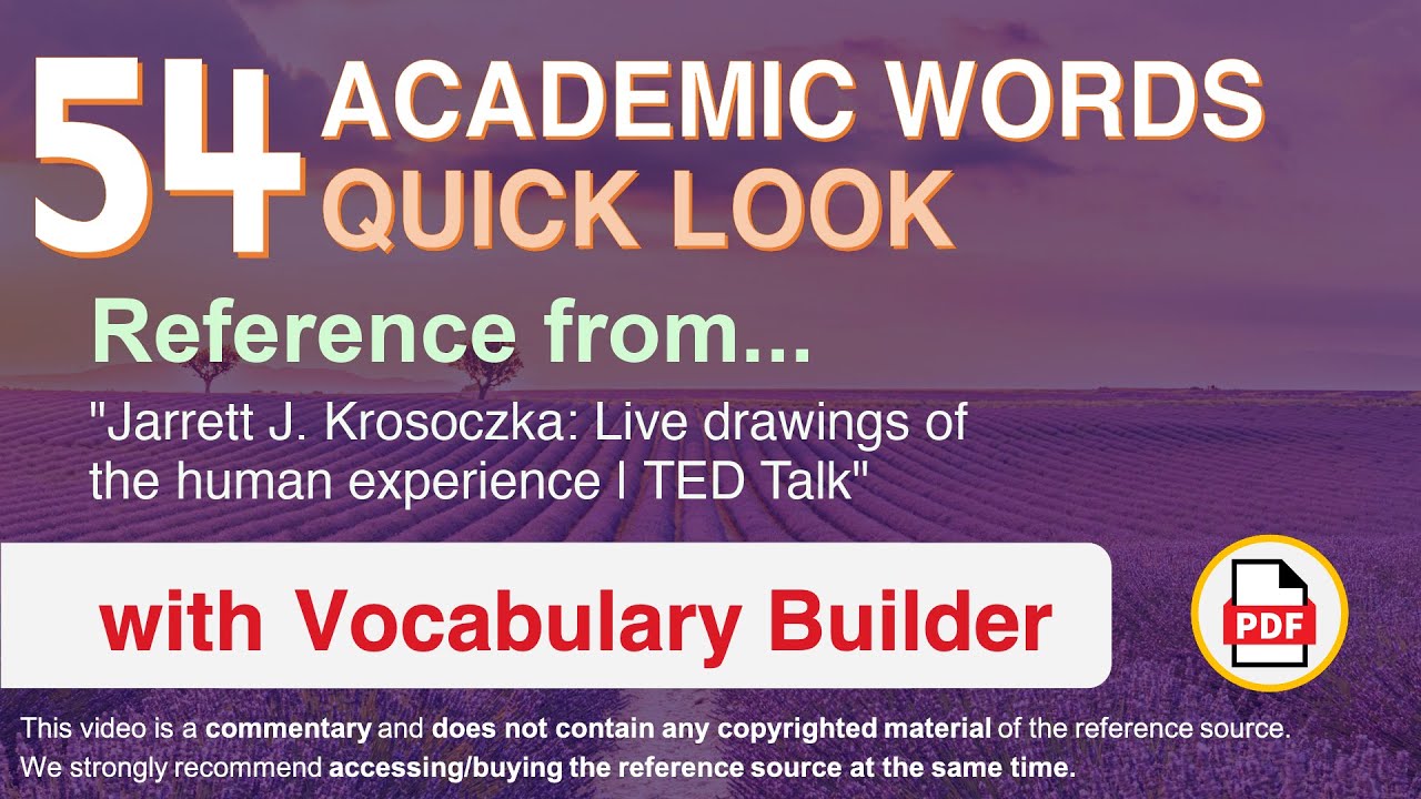 54 Academic Words Quick Look Ref from "Live drawings of the human ...