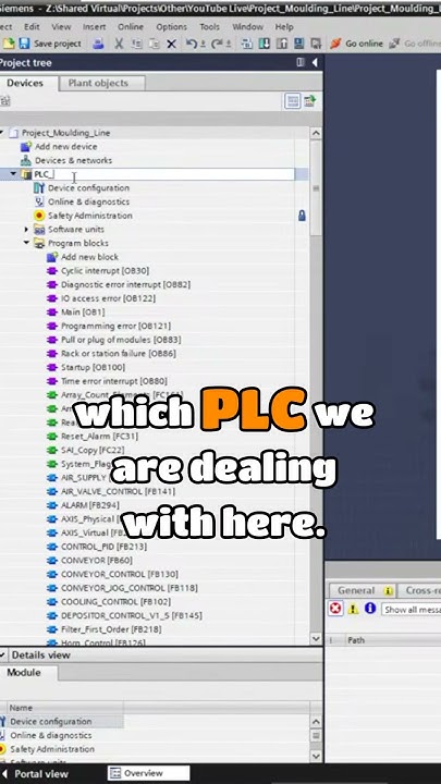 Clear PLC Programming: Project and PLC Names in TIA #tiaportal #plctraining #plcprogramming #plc ...