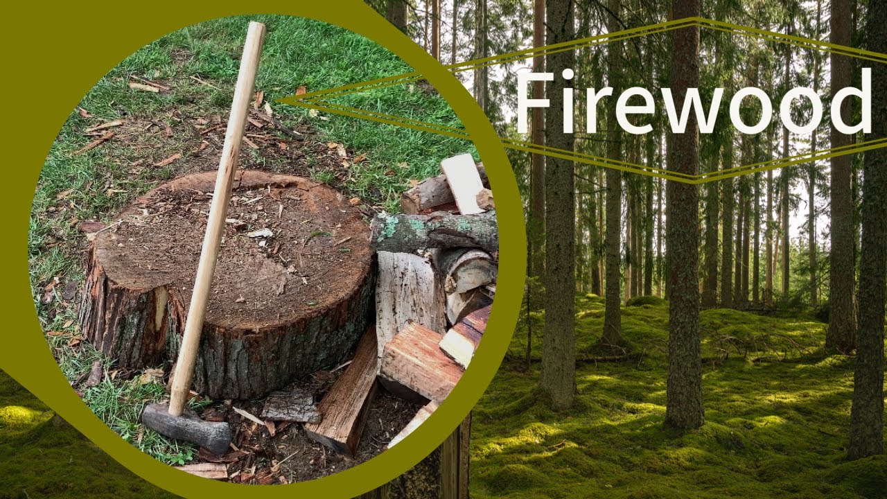 Close Up Of Firewood Splitting. 🌦️ - YouTube