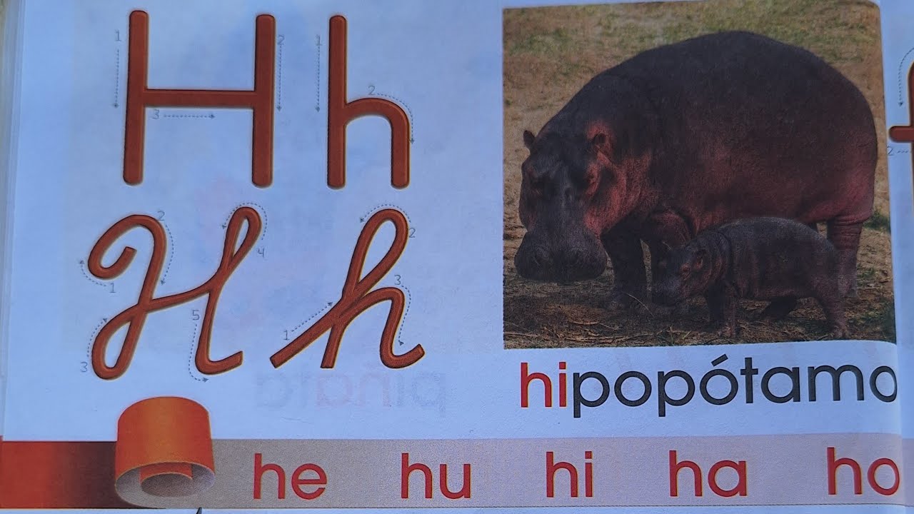 Libro primero de lectura y escritura VICTORIA letra H_h - YouTube