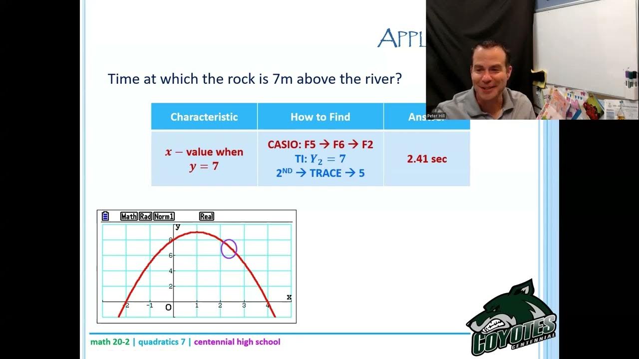 Math 20-2 - Lesson 1.7 - applications with quadratic functions - YouTube