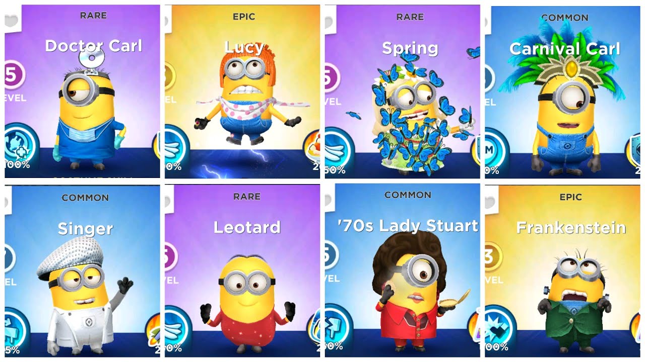 Minion Rush Doctor Carl VS Lucy VS Spring VS Carnival Carl VS Singer VS ...