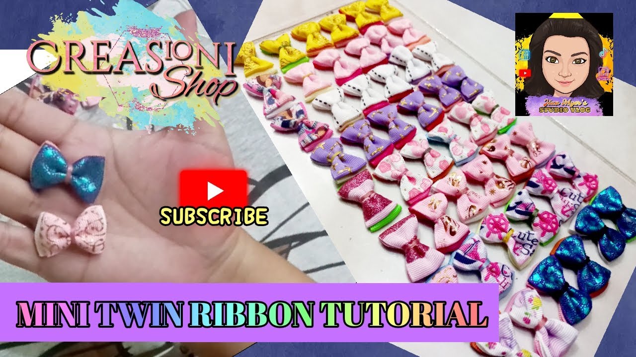 Mini twin ribbon tutorial - YouTube