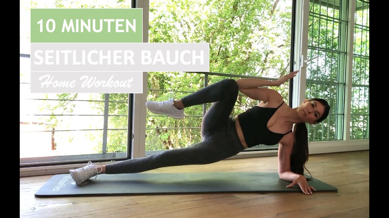 10 MINUTEN seitliche Bauchmuskeln- side abs workout // Sarah Bonnie ...