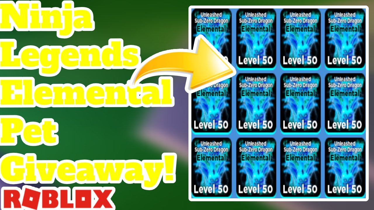 Giveaway Elemental Pets in Ninja Legends🎅 - YouTube