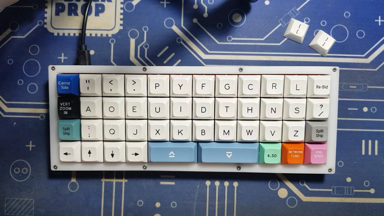 TU40 40% Mechanical Keyboard sound test - YouTube