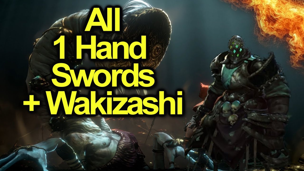 All 1 Hand Straight Swords Curved Swords and Wakizashi | Movesets and ...
