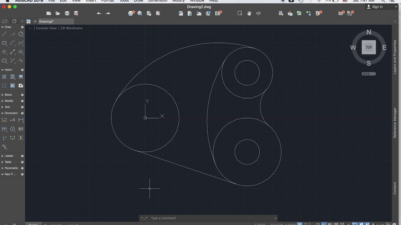 AutoCad Exercise 19 - YouTube