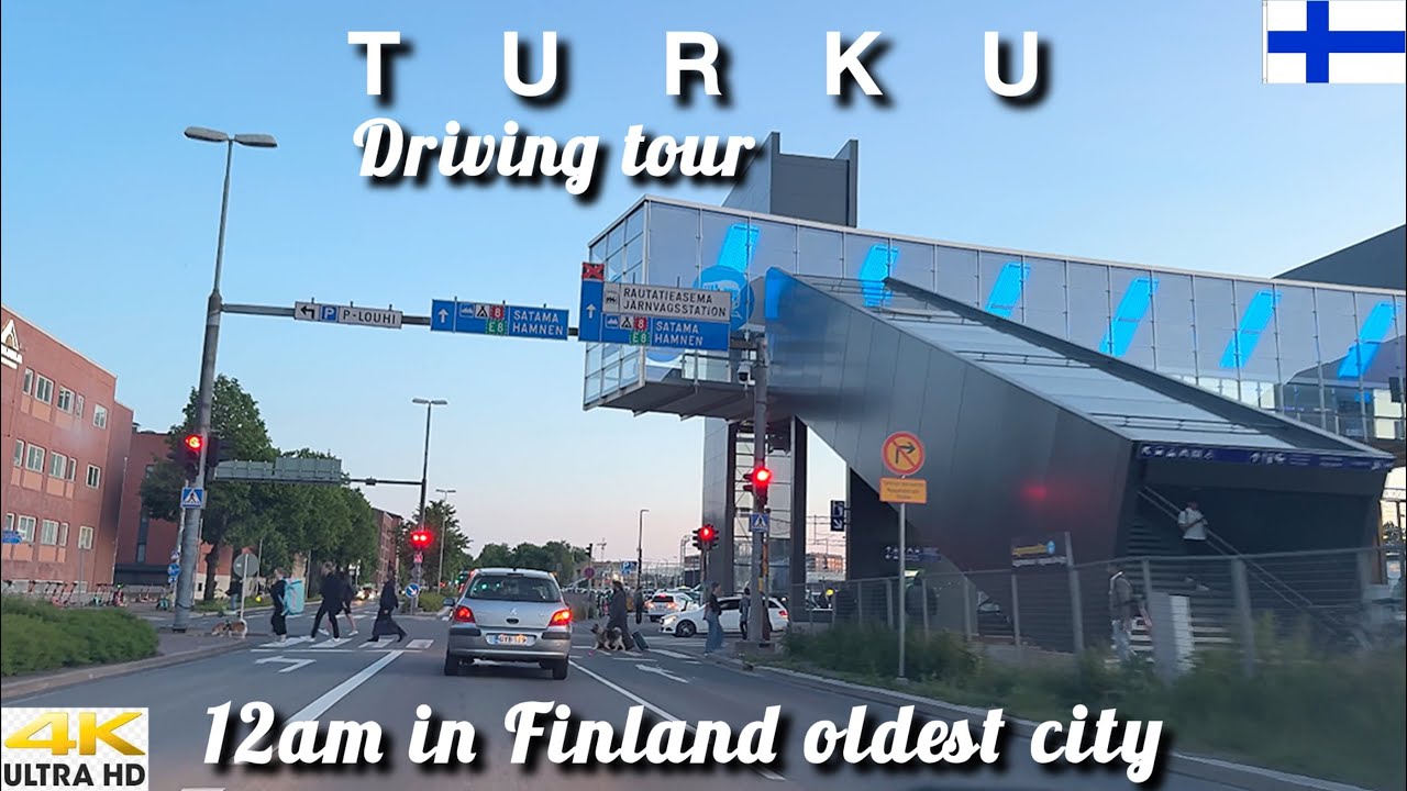 TURKU SUMMER DRIVING TOUR - MIDNIGHT IN FINLAND OLDEST CITY 🇫🇮 - YouTube