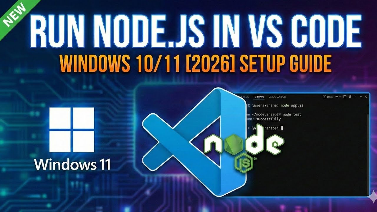 How to Run Node.js in VS Code on Windows [2026] | Setup Node.js in VS Code | NodeJS - YouTube