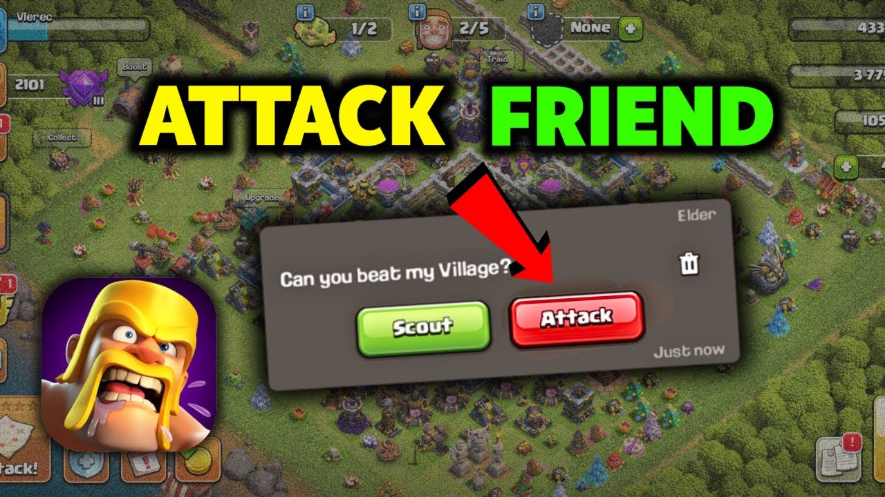 How To Attack Friends on Clash of Clans - YouTube