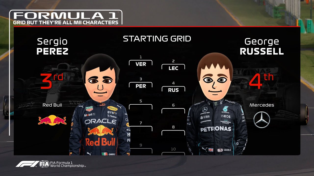 F1 Grid But They're All Mii Characters - YouTube