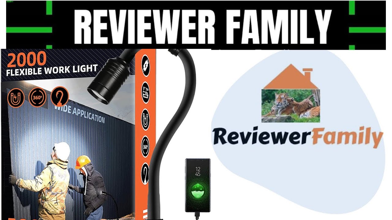 LED Work Light, 2000 Lumen Flexible Gooseneck Flashlight with Magnetic ...