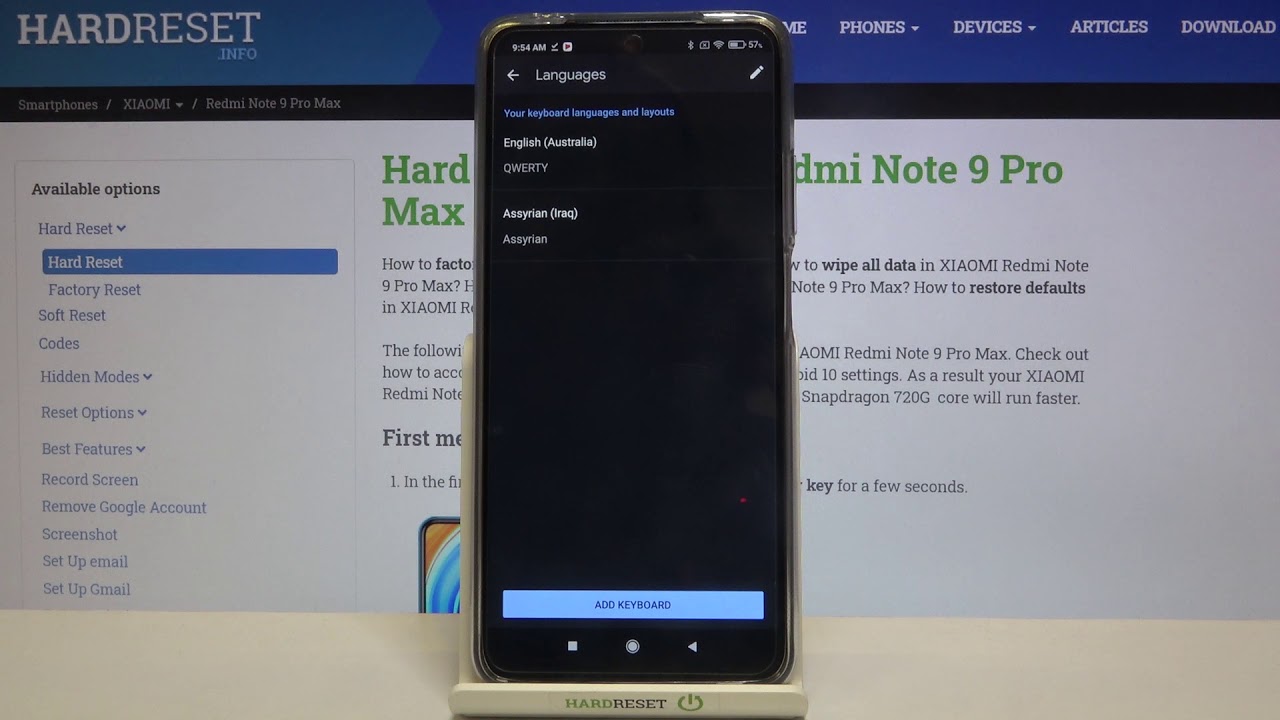 How to Manage Keyboard Languages on XIAOMI Redmi Note 9 Pro Max ...