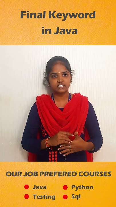 final keyword in java | தமிழில் | in Tamil - YouTube