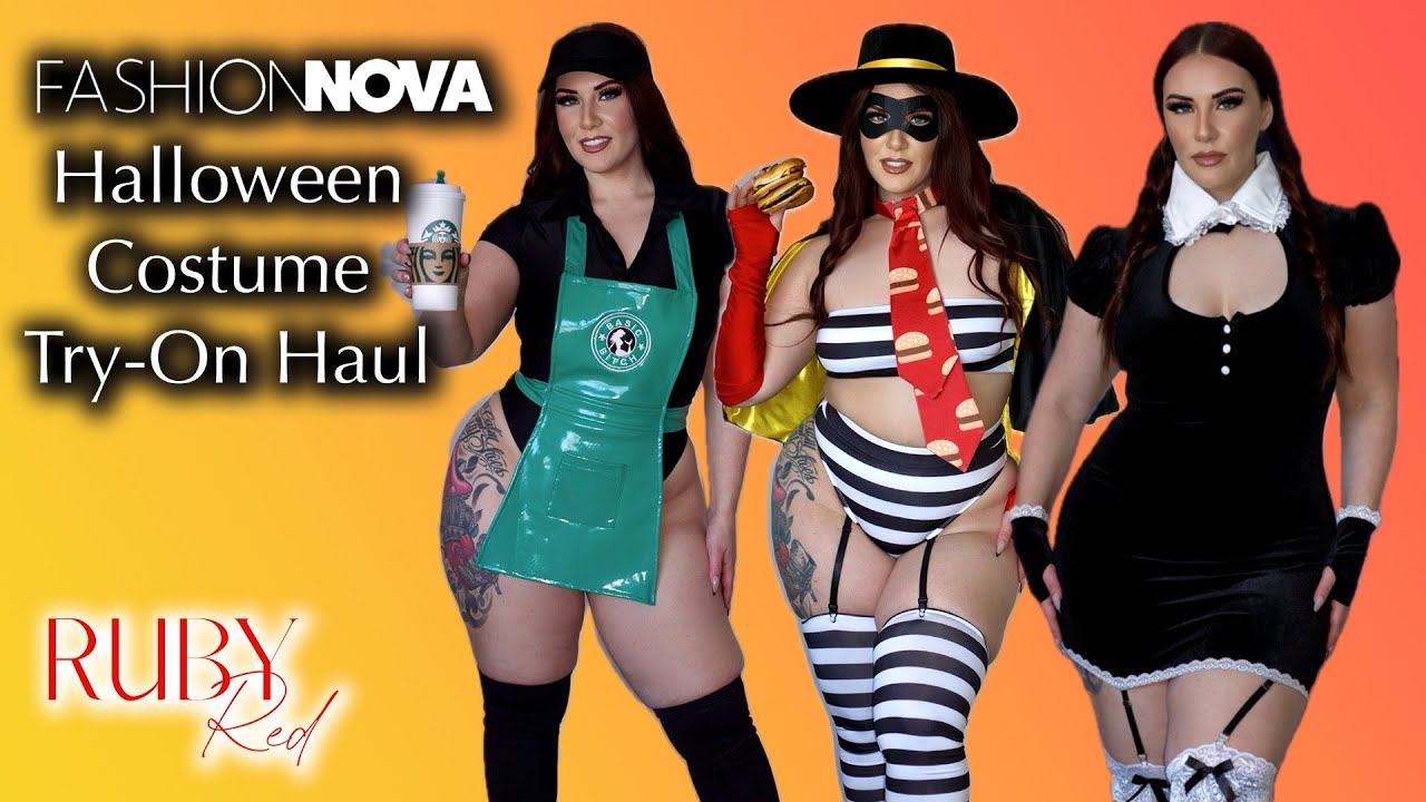 Fashion Nova Curve 2023 Halloween Costume Try-On Haul | @NovaMEN by @FashionNova | Ruby Red ...