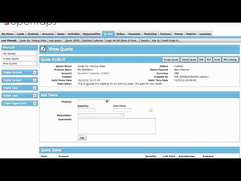 CRM Quotes Sample - YouTube